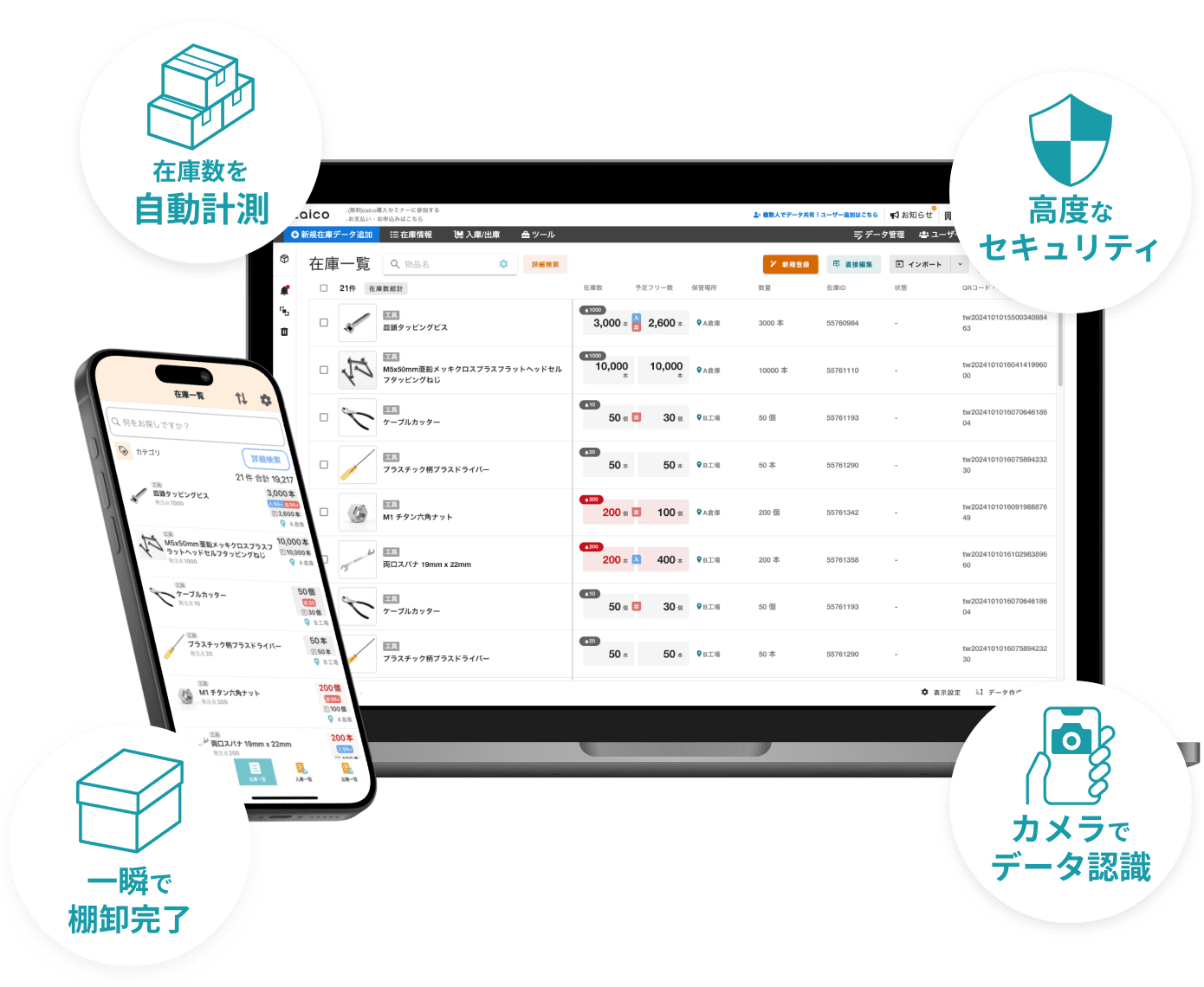 proプラン | クラウド在庫管理システム(アプリ)zaico